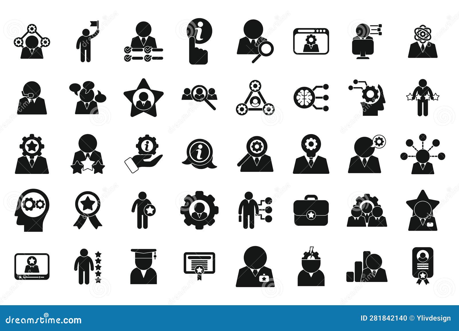 Expert Icons Set Simple Vector. Personal Talent Stock Vector ...