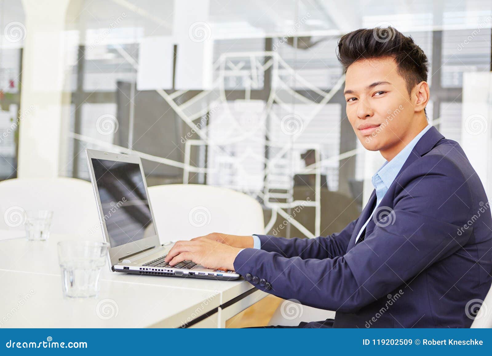 Expert Programmer with Laptop Computer Stock Image - Image of media ...