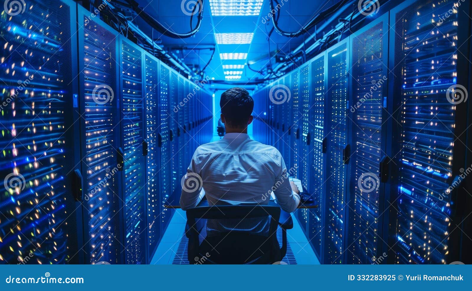 Expert it Programmer in Secure Data Center, Developing Software with High Tech Triple Display ...