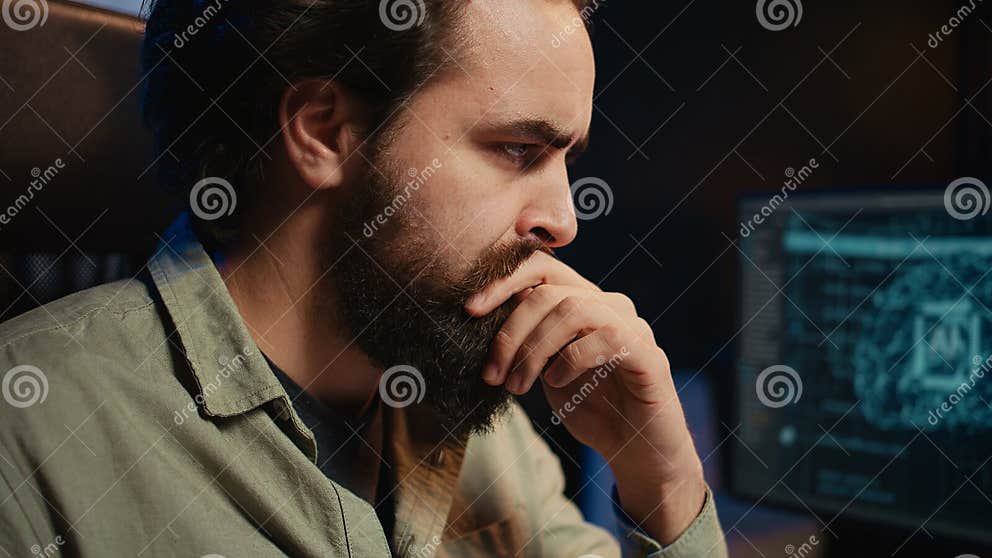 It Expert Programming To Upgrade AI Brain, Close Up on Face Expressions ...