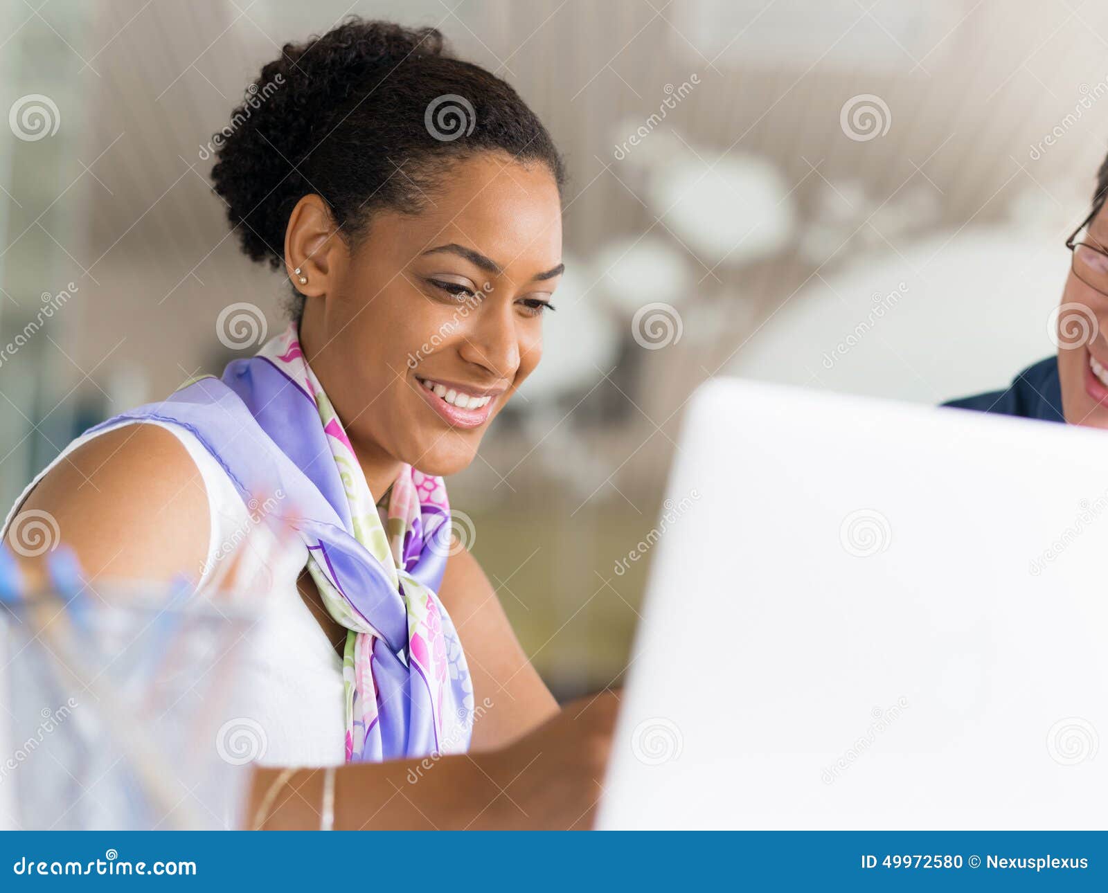 Expert is Ready To Help Her with Her Work Stock Photo - Image of help ...