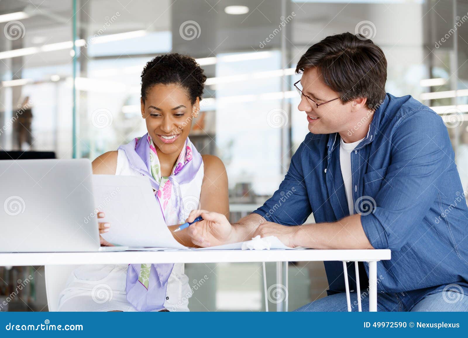 Expert is Ready To Help Her with Her Work Stock Photo - Image of ...
