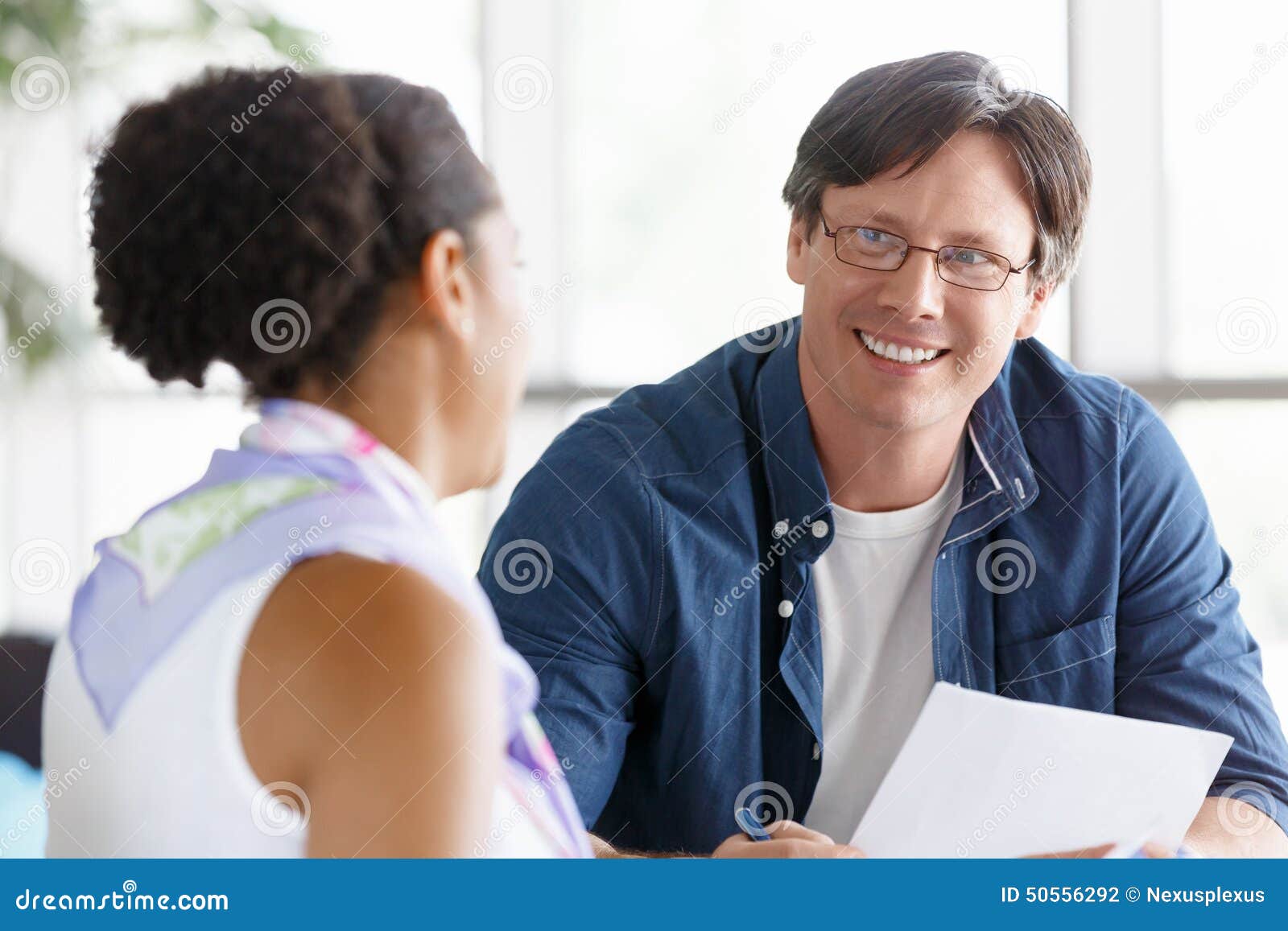 Expert is Ready To Help Her with Her Work Stock Photo - Image of ...