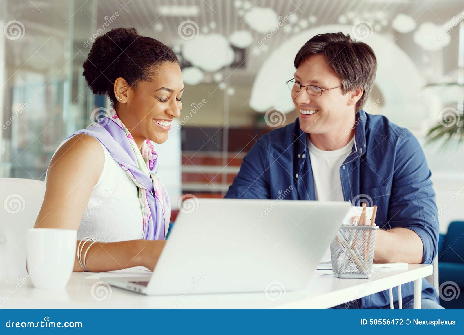 Expert is Ready To Help Her with Her Work Stock Photo - Image of female ...