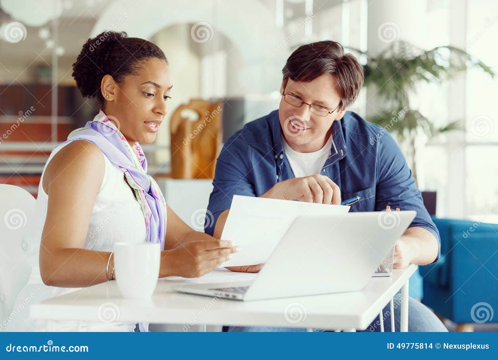 Expert is Ready To Help Her Stock Photo - Image of indoor, caucasian ...