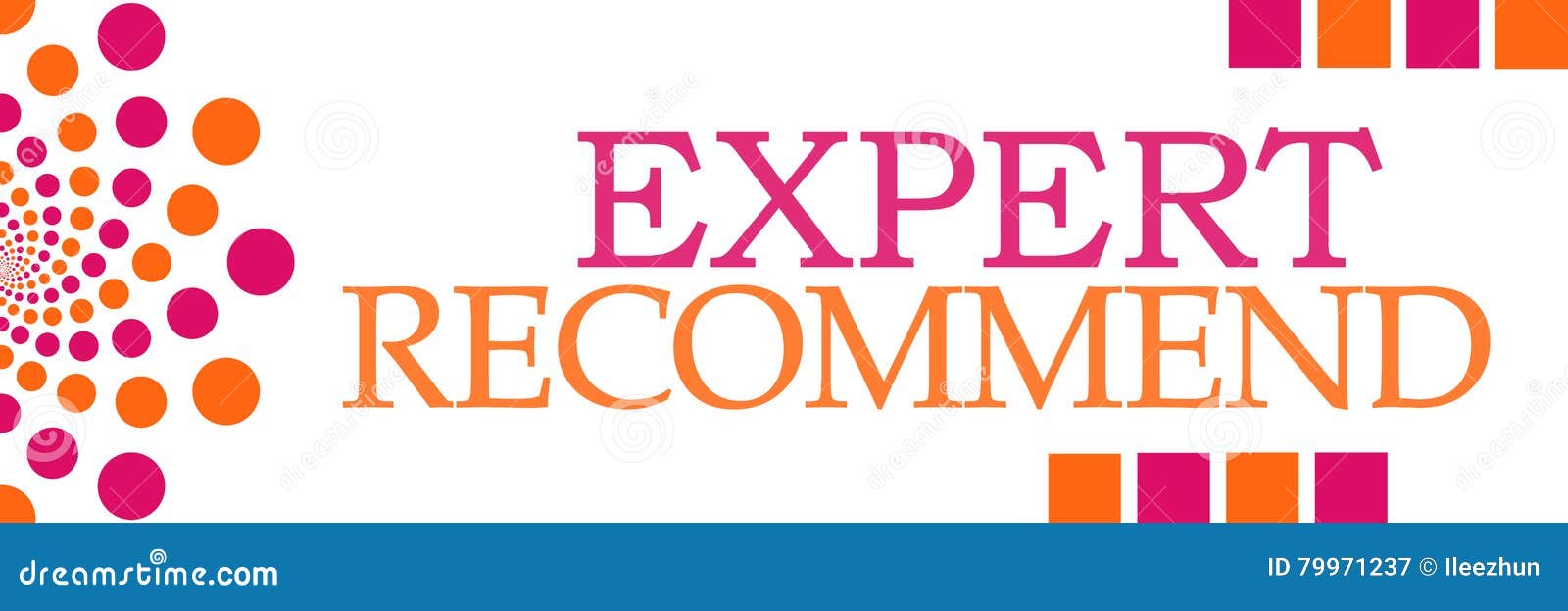 Expert Recommend Pink Orange Horizontal Stock Illustration ...