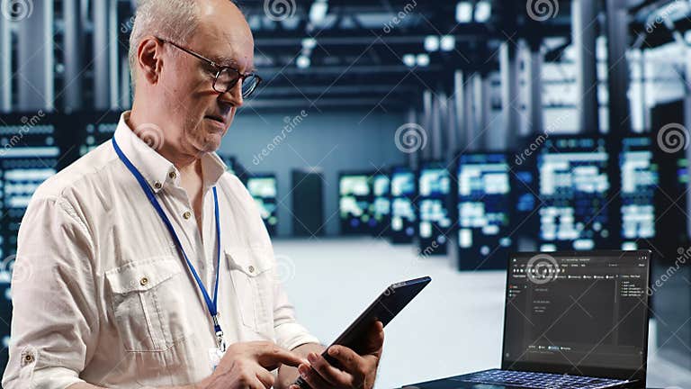 Expert Running Code in Data Center Stock Image - Image of programming, skilled: 359256891