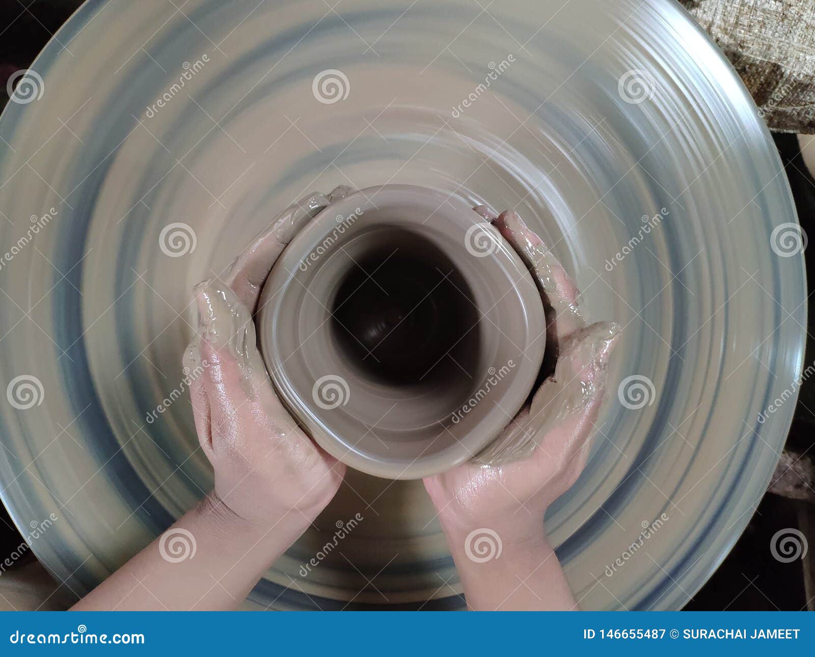 The Expert is Sculpting the Clay into the Desired Shape. is One of the ...