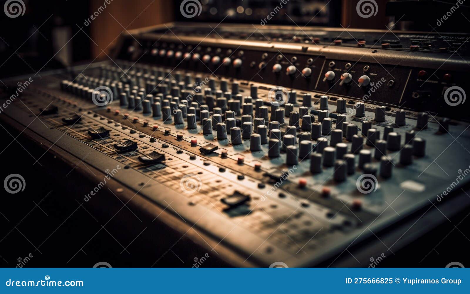 Expert Sound Engineer Adjusting Mixer Knobs for Performance Generated ...