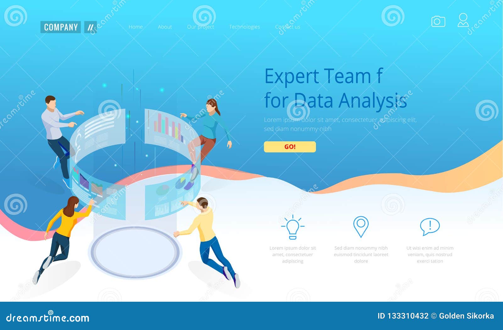 Expert Team for Data Analysis. Isometric Business Data Analytics ...