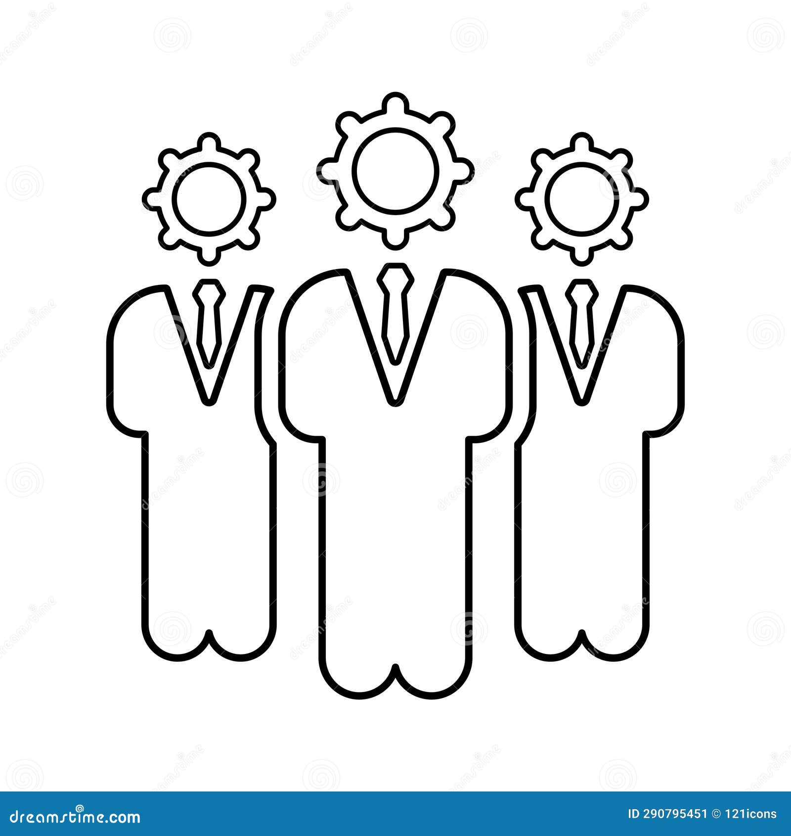 Expert Team Icon. Line, Outline Design Stock Illustration ...