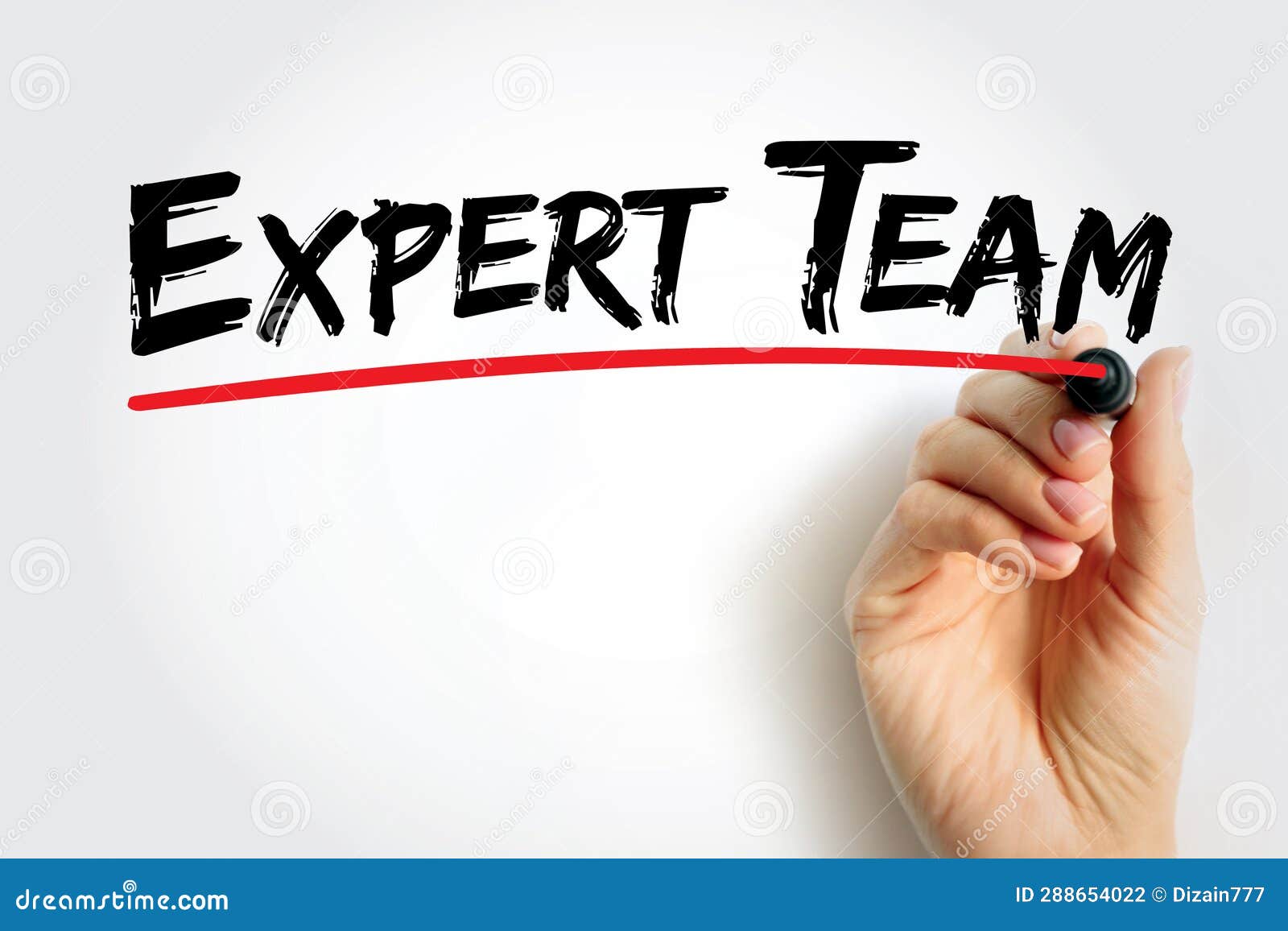 Expert Team Text Concept for Presentations and Reports Stock Photo ...