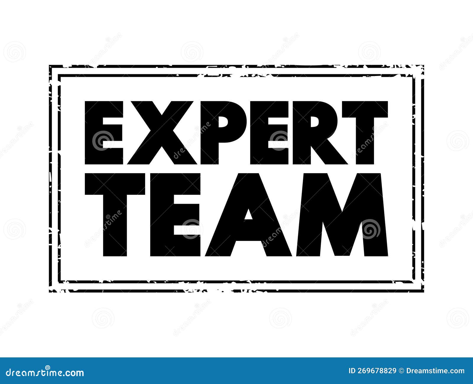 Expert Team Text Stamp Concept for Presentations and Reports Stock ...