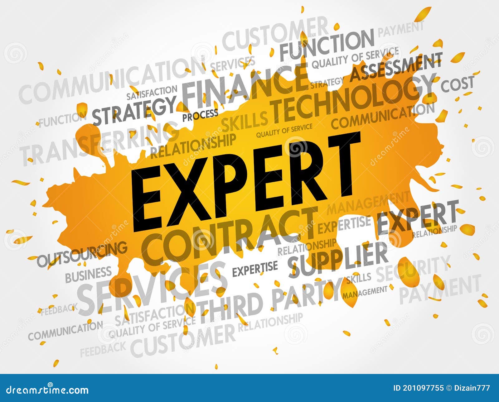 EXPERT word cloud stock illustration. Illustration of extensive - 201097755