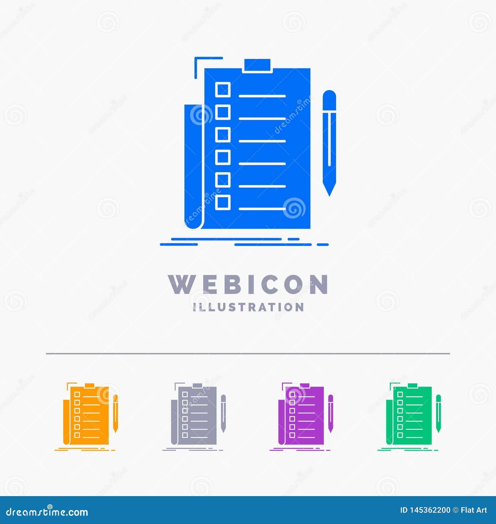Expertise, Checklist, Check, List, Document 5 Color Glyph Web Icon ...