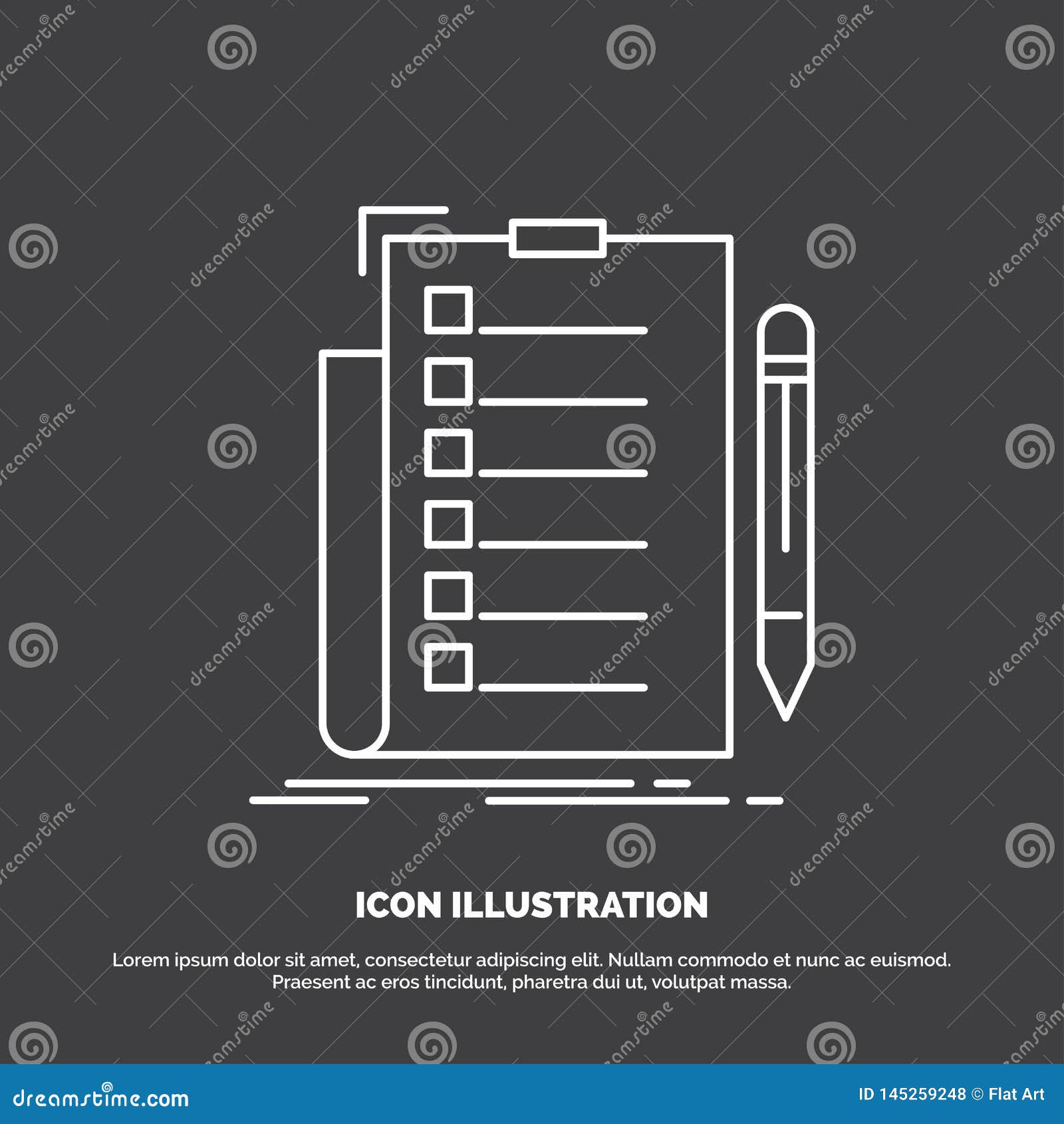 Expertise Checklist Check List Document Icon Line Vector Symbol For Ui And Ux Website Or