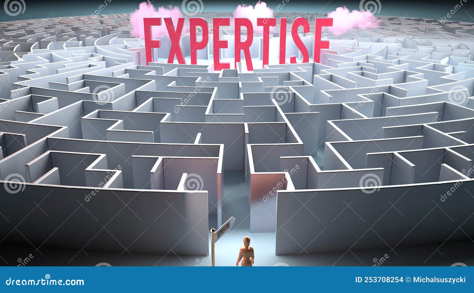 Expertise and a Complicated Path To it Stock Illustration ...