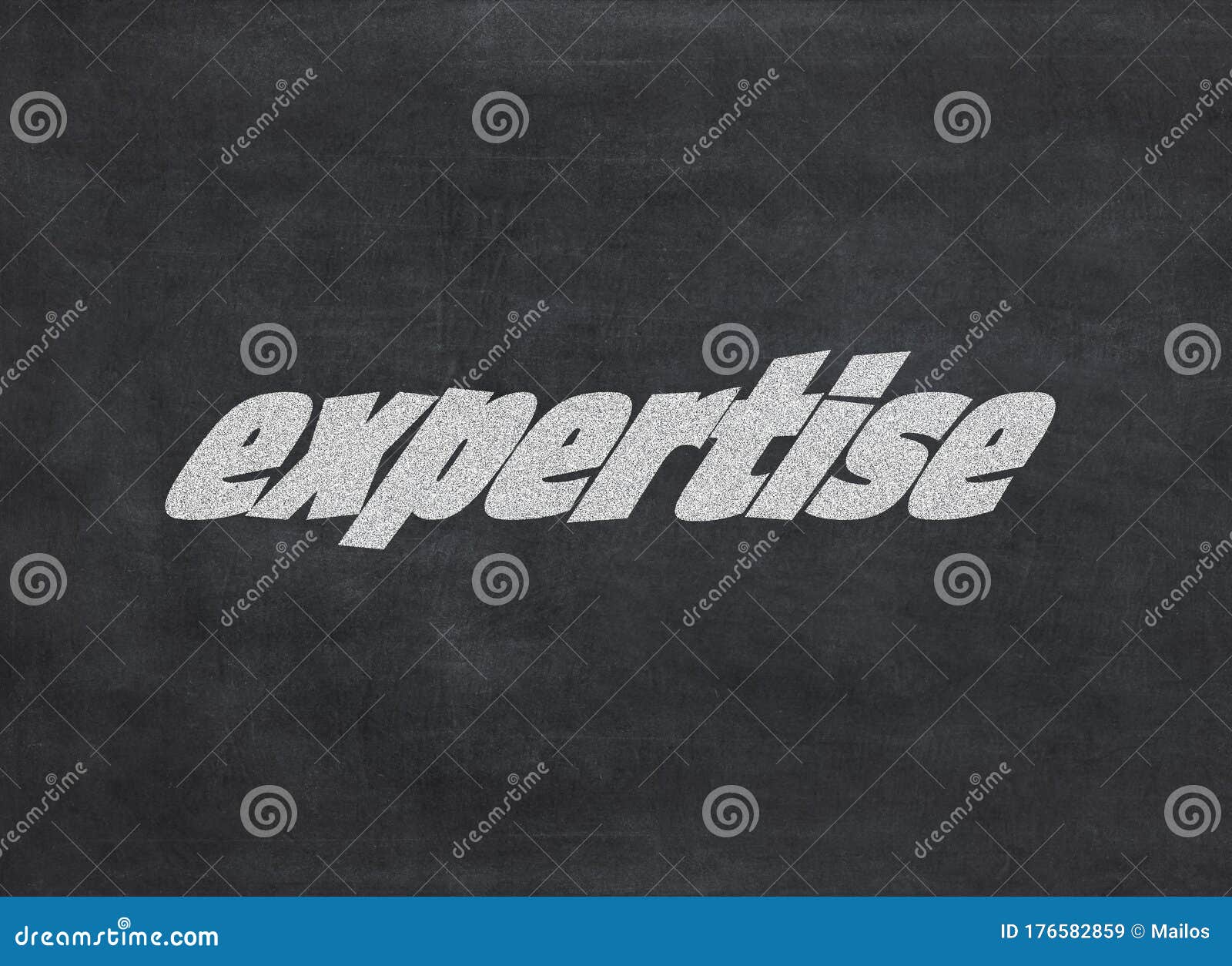 Expertise Word in White Chalk Handwriting on Blackboard Stock Image ...