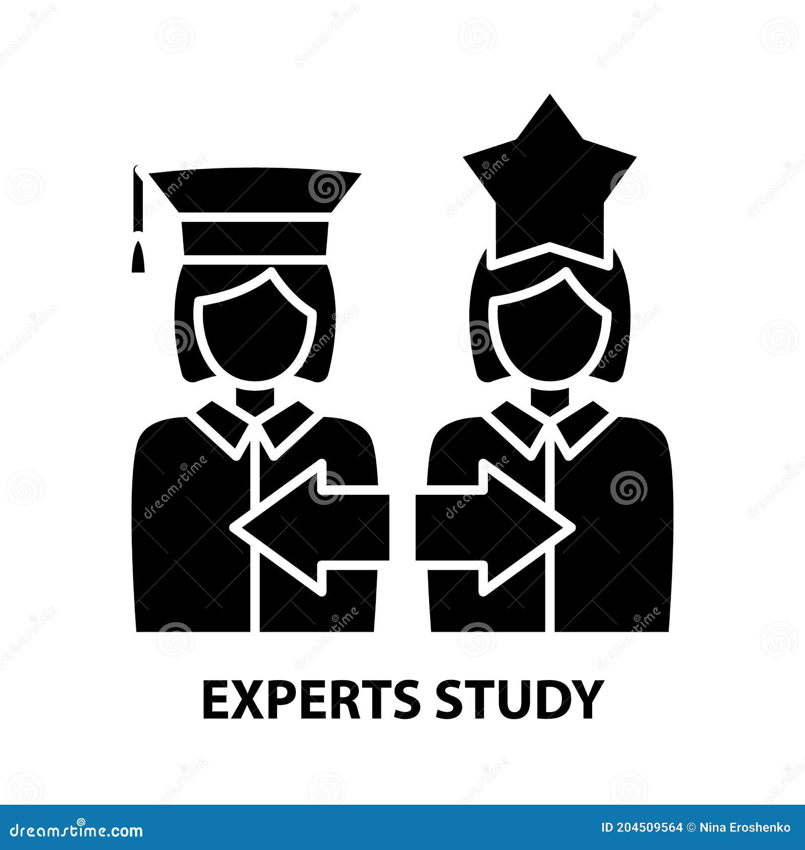 Experts Study Icon, Black Vector Sign with Editable Strokes, Concept ...