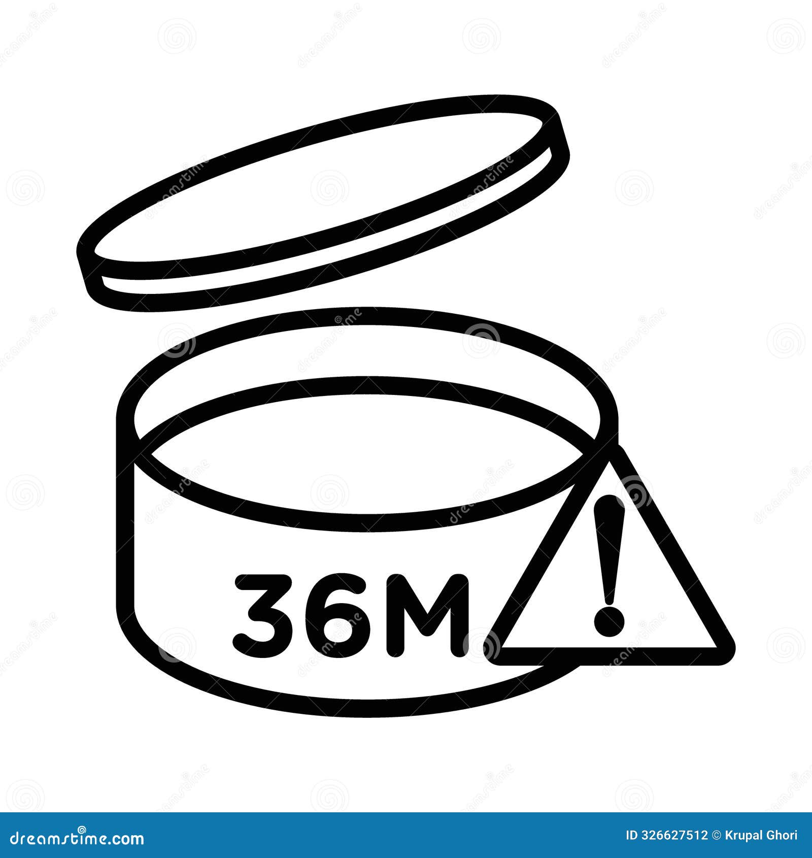 Expiration Date Icon Linear Logo Mark in Black and White Stock Vector ...