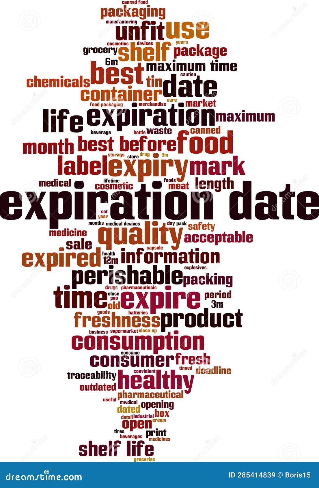 Expiration date word cloud stock illustration. Illustration of maximum ...