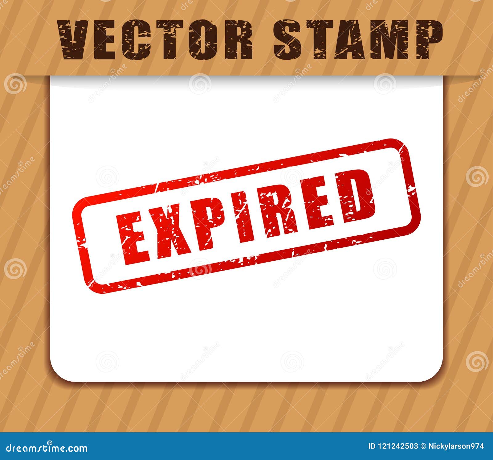Expired Buffered on White Paper Stock Vector - Illustration of word ...