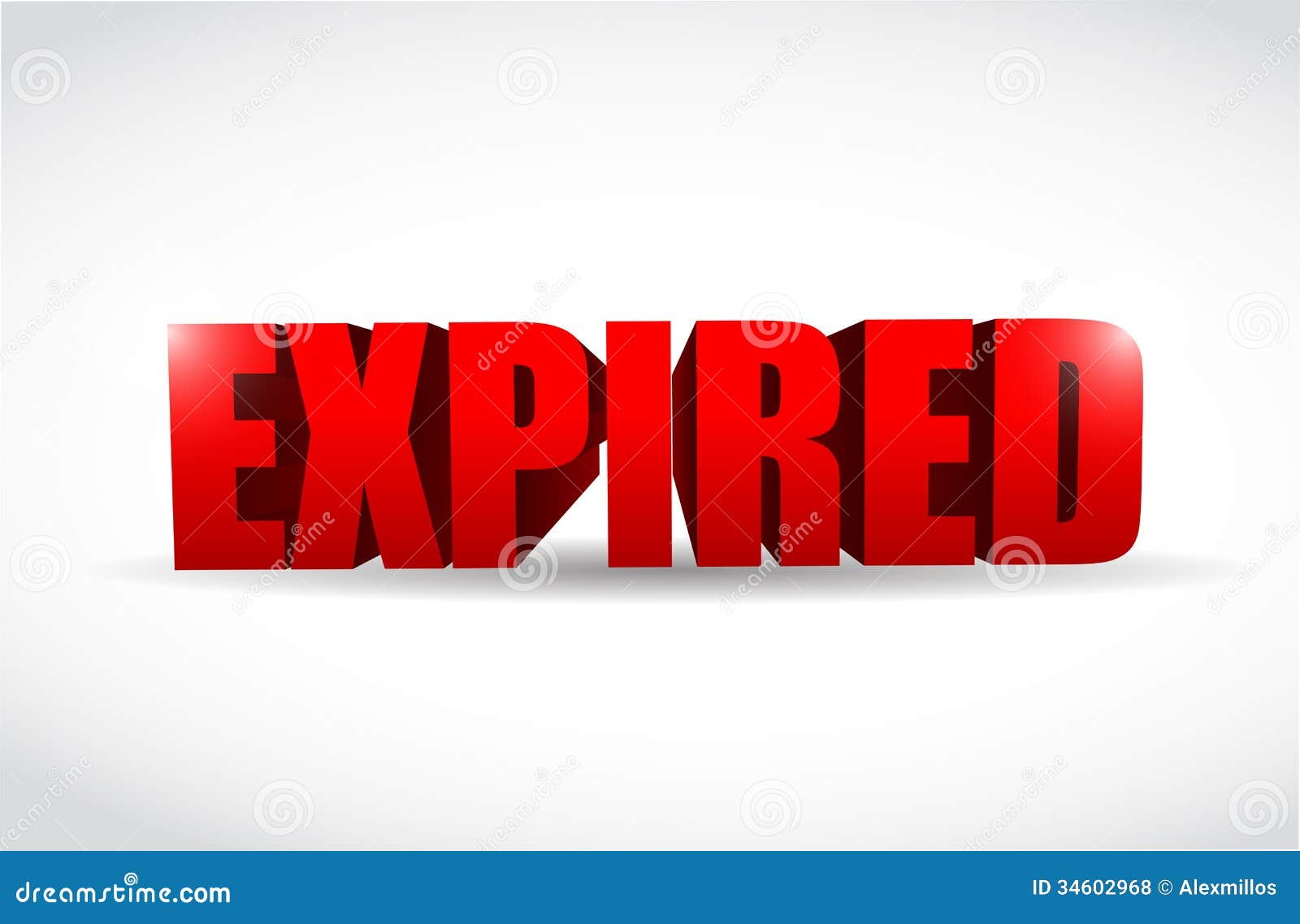 Expired 3d Message Illustration Design Stock Illustration ...