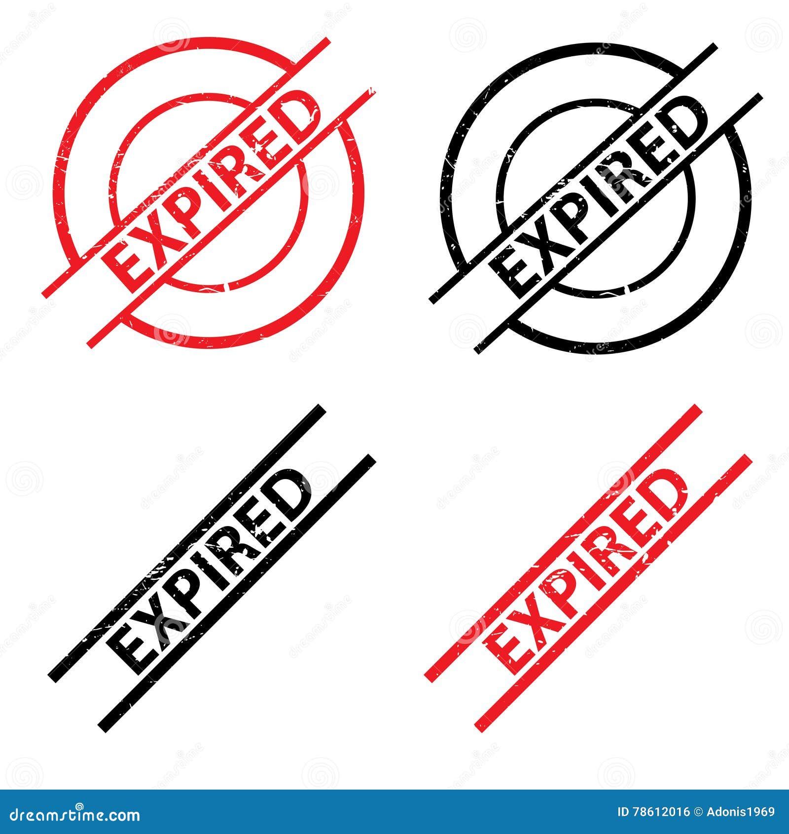 Expired Stamps Cartoon Vector | CartoonDealer.com #159826747