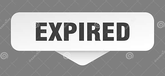 Expired Sticker. Expired Sign Isolated on Gray Background Stock Vector ...