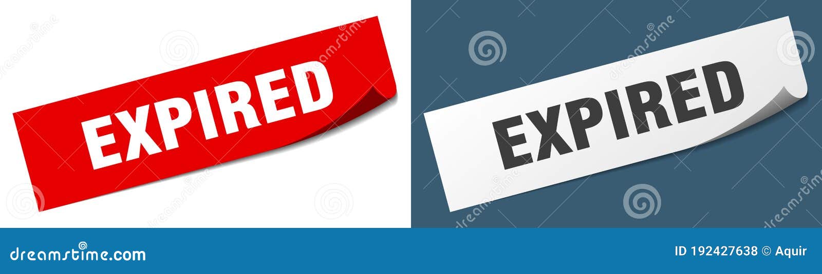 Expired Sticker. Expired Sign On Transparent Background Cartoon Vector ...