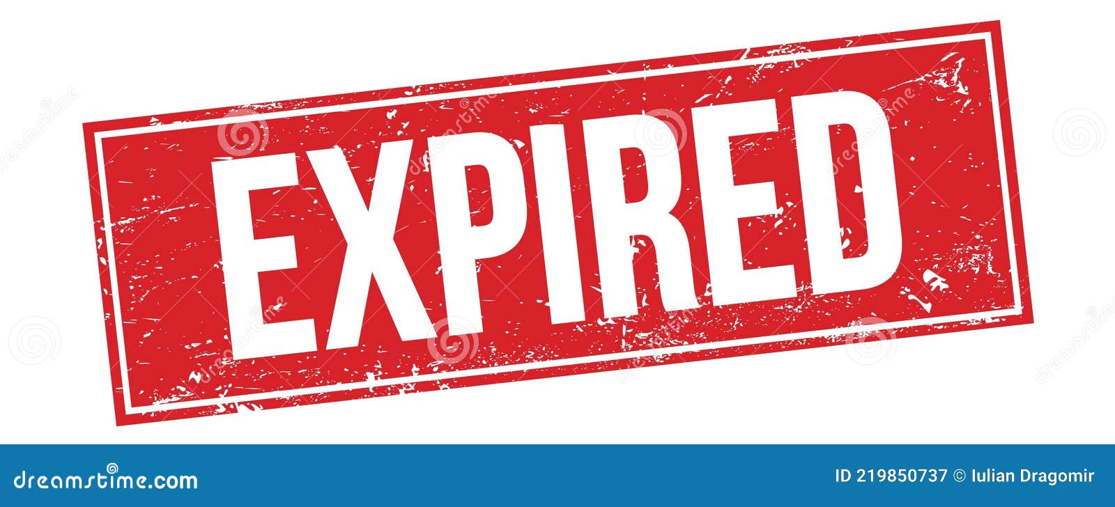 EXPIRED Text on Red Grungy Rectangle Stamp Stock Illustration ...