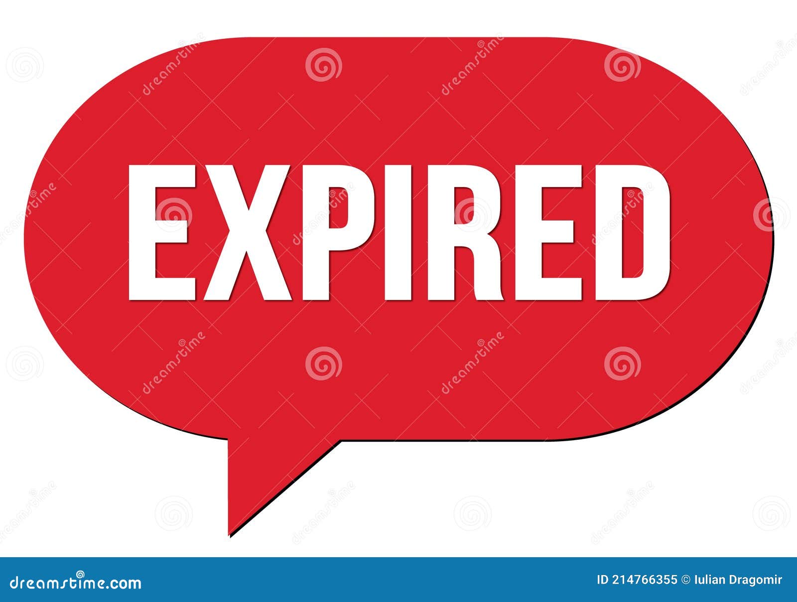 EXPIRED Text Written in a Red Speech Bubble Stock Illustration ...