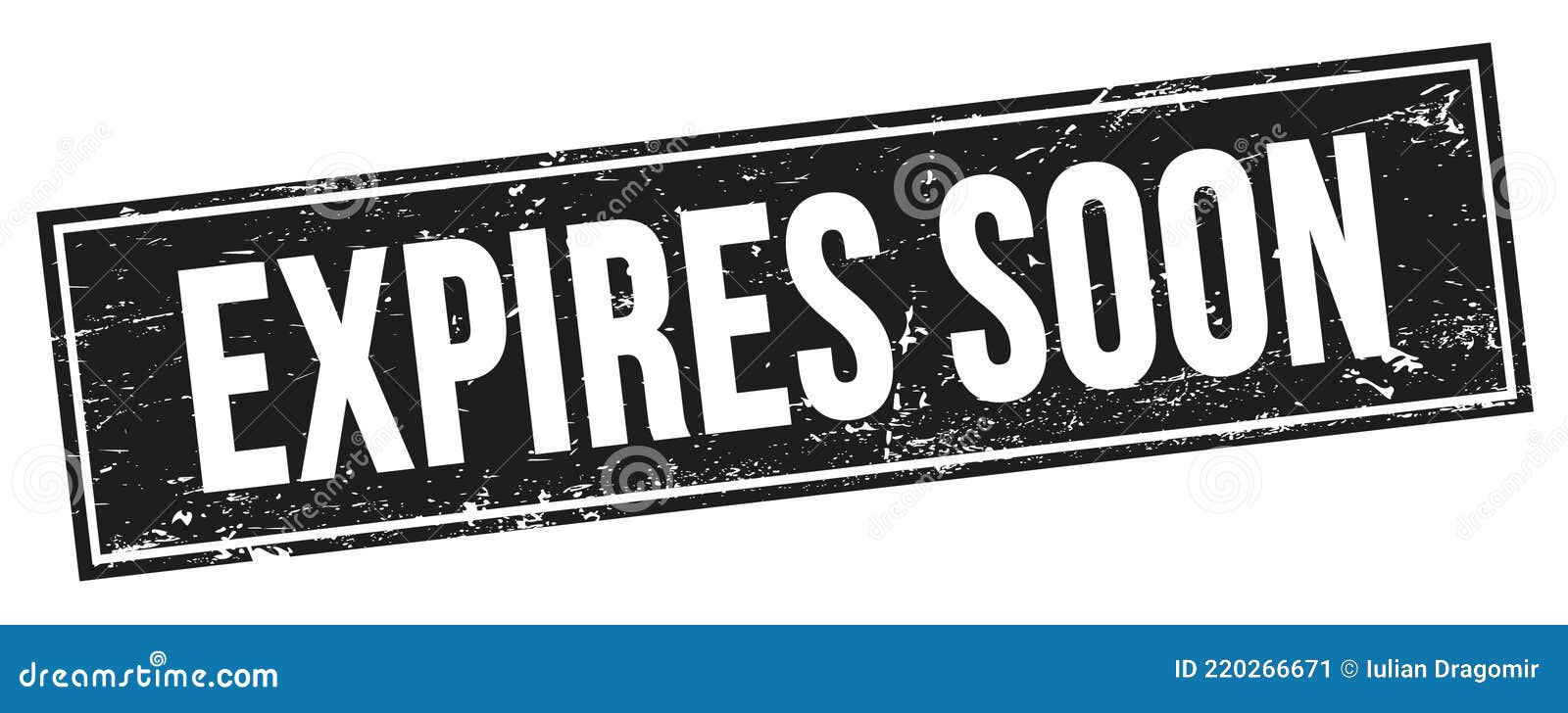 EXPIRES SOON Text on Black Grungy Rectangle Stamp Stock Image - Image ...