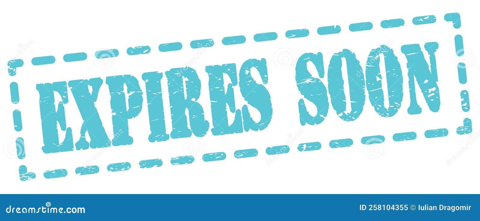 EXPIRES SOON Text Written on Blue Stamp Sign Stock Illustration ...