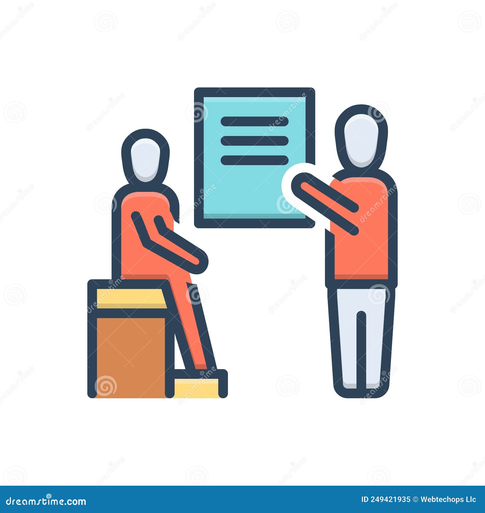 Color Illustration Icon for Explain, Decode and Exhort Stock ...