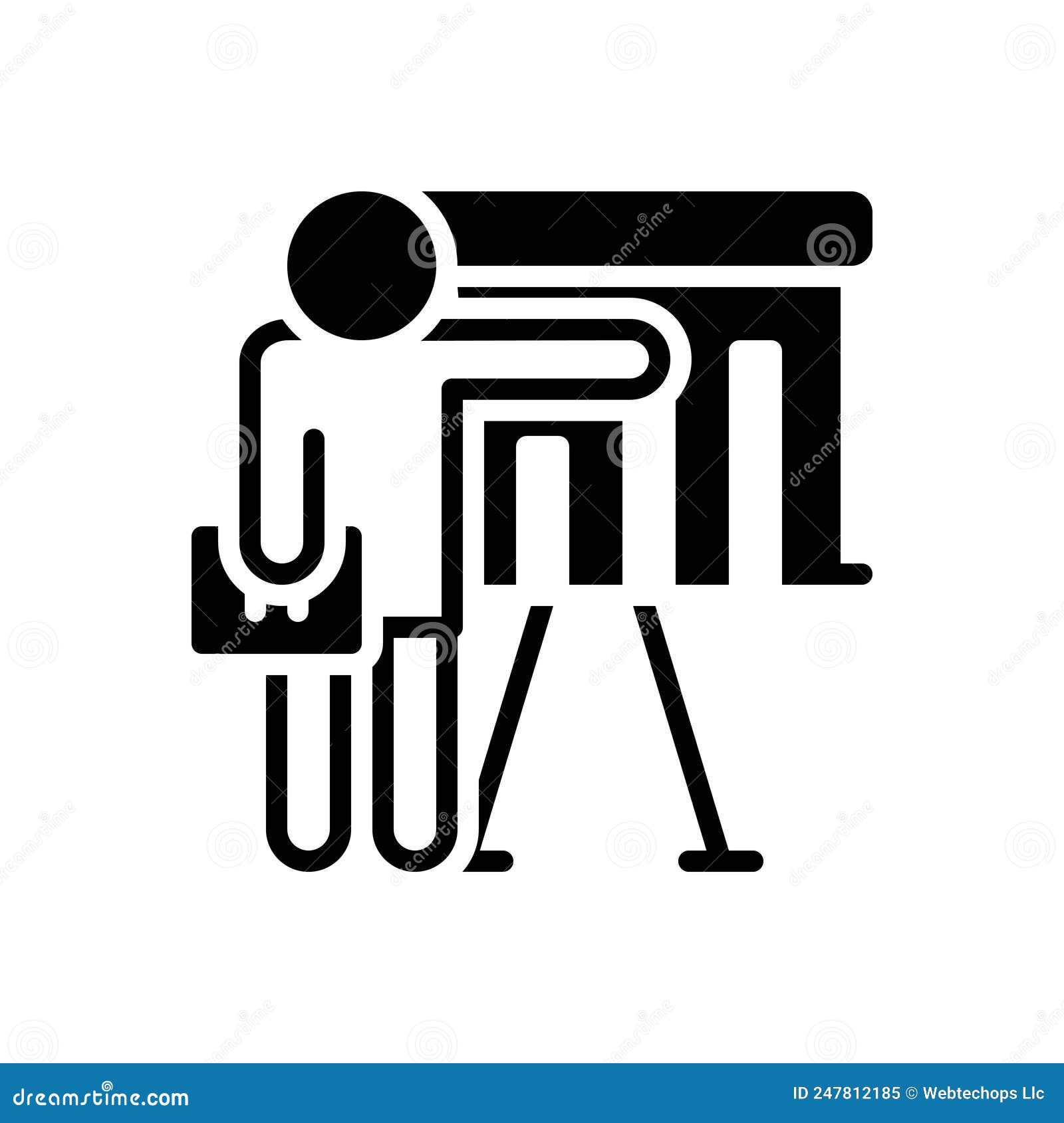 Black Solid Icon for Explained, Describe and Spell Stock Vector ...