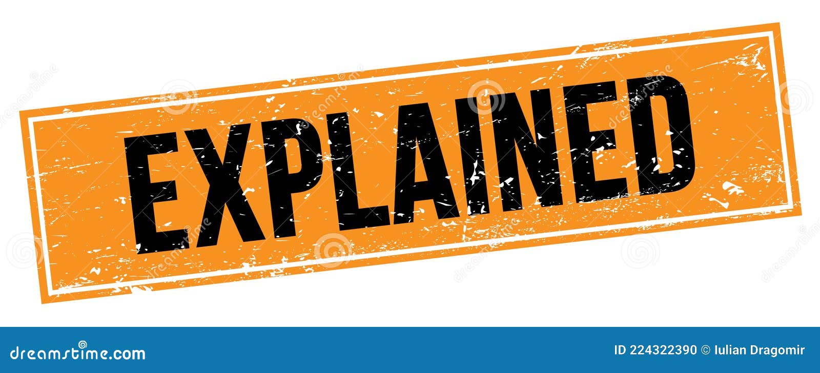 EXPLAINED Text On Black Red Sticker Stamp Royalty-Free Stock ...