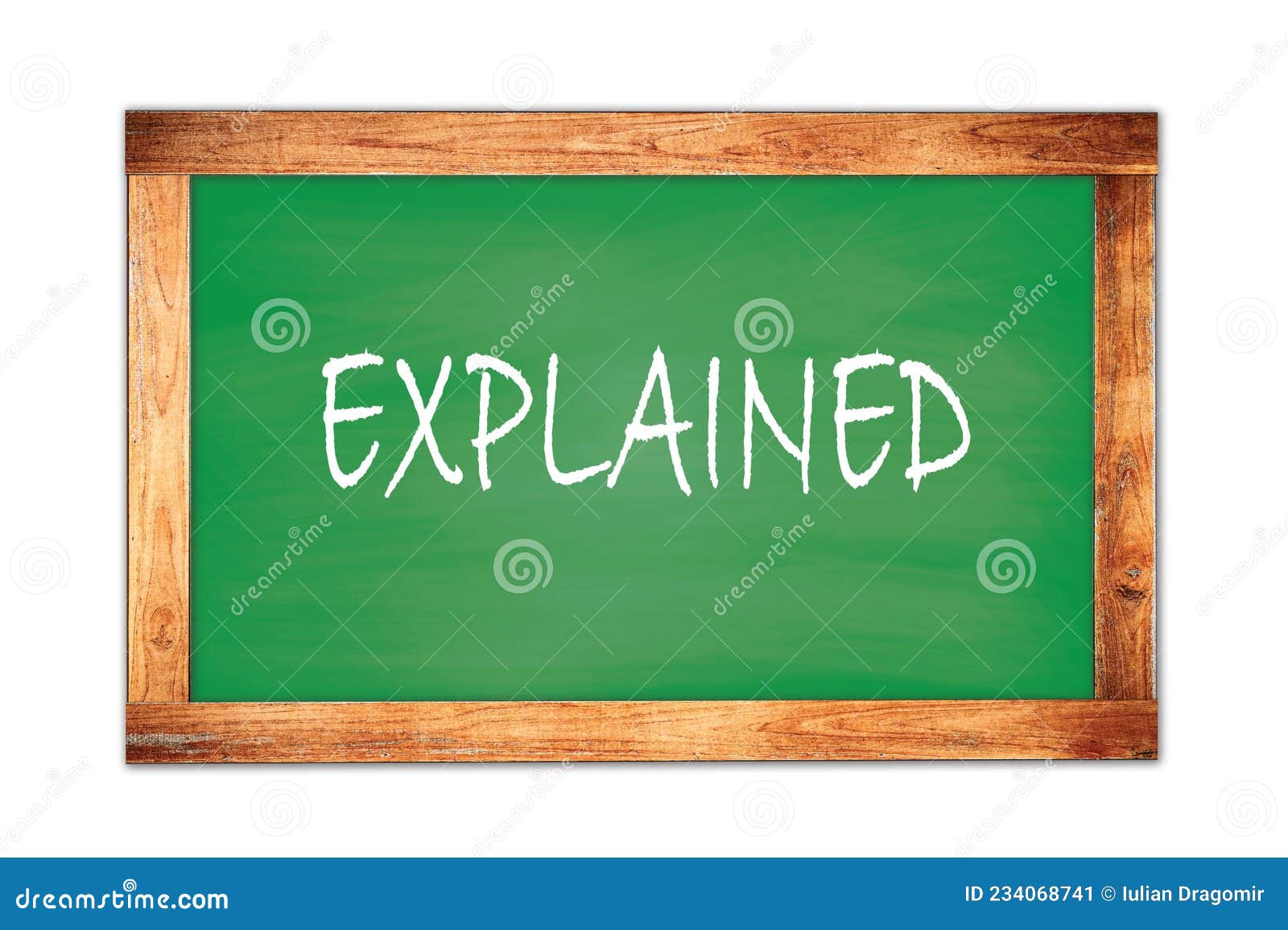 EXPLAINED Text Written on Green School Board Stock Illustration ...