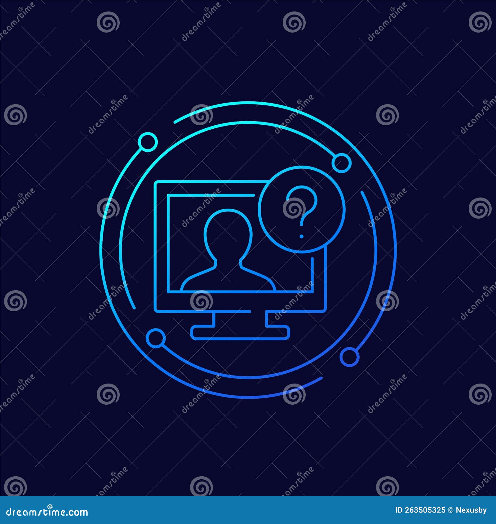 Explainer Video, Instruction Line Vector Icon Stock Vector - Illustration of line, training ...
