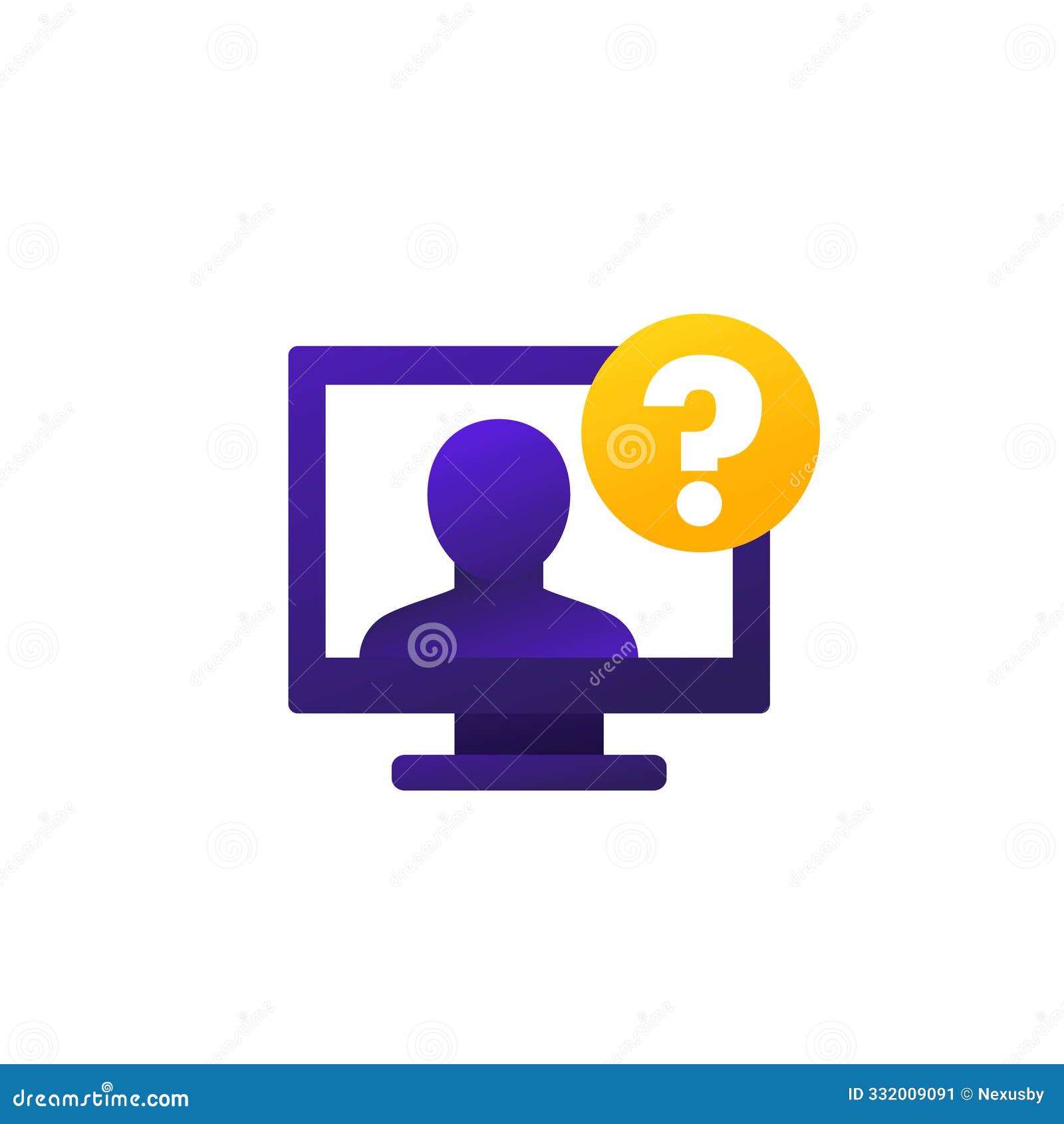 Explainer Video, Tutorial Icon on White Stock Illustration ...