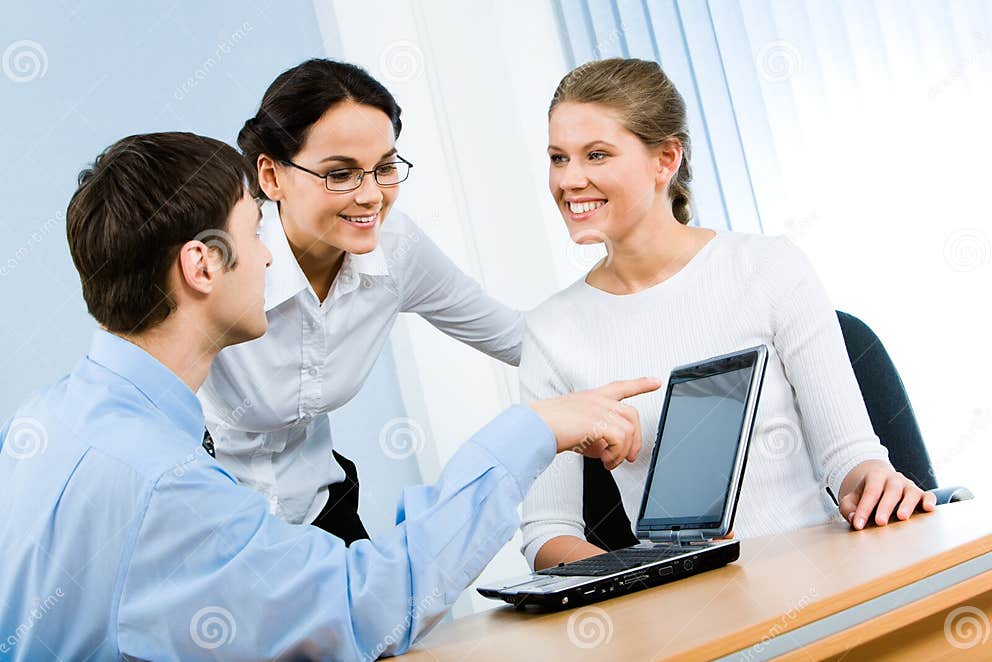 Explaining stock image. Image of light, male, adult, partnership - 5015707