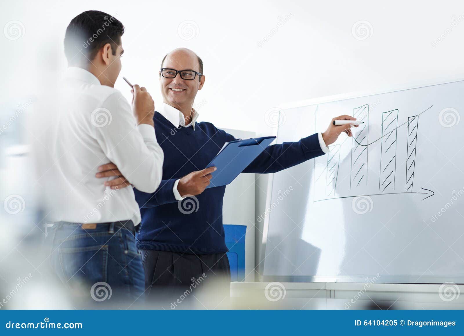 Explaining chart stock image. Image of entrepreneur, pointing - 64104205