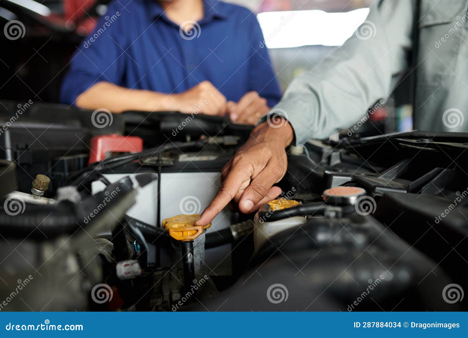 Explaining Client What Car Parts he Fixed Stock Photo - Image of ...