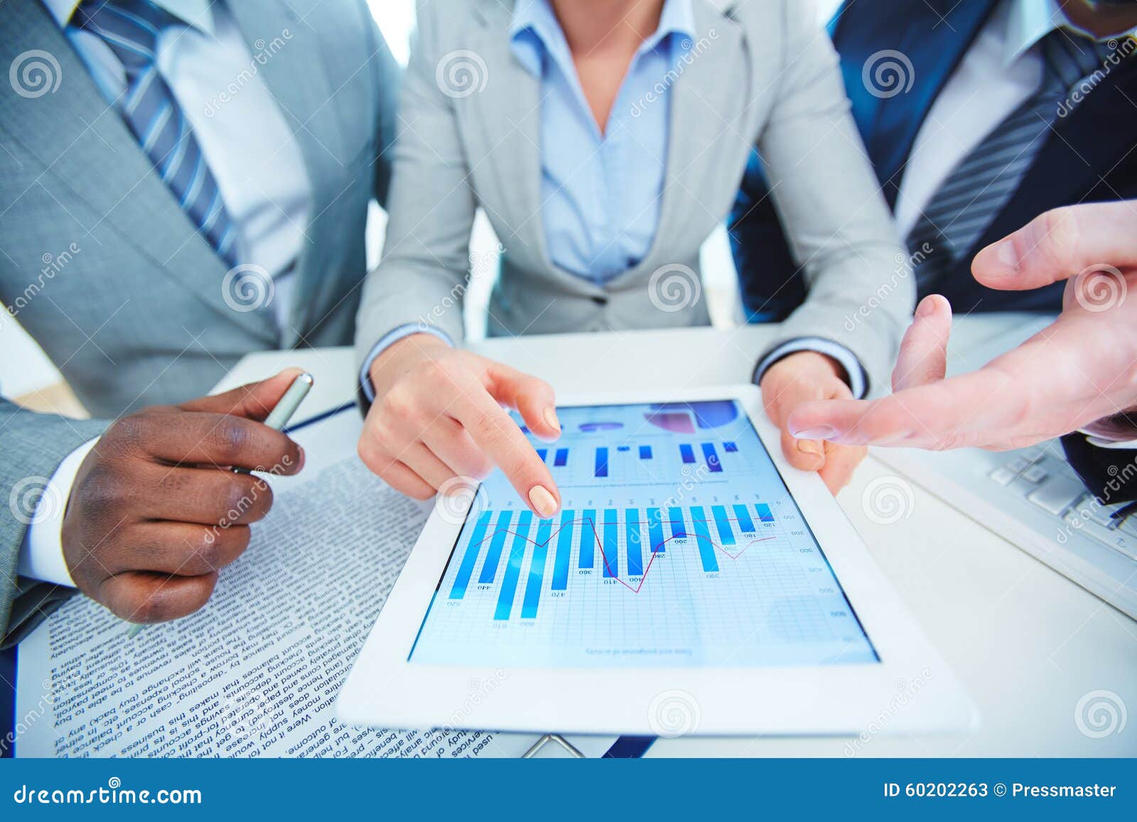 Explaining data stock image. Image of employee, networking - 60202263