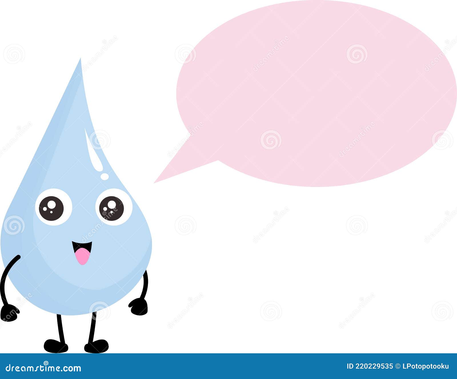 Explaining Expression of Water Drop Character Stock Vector ...