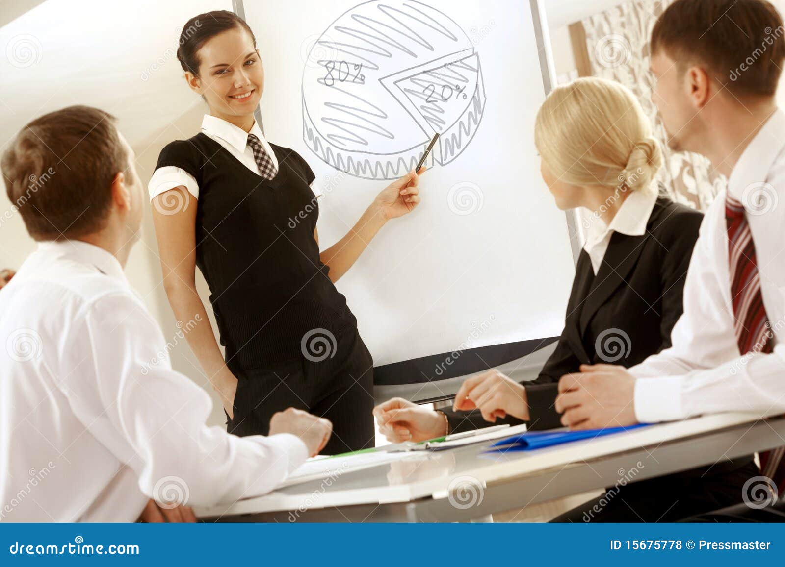 Explaining idea stock photo. Image of happy, communication - 15675778