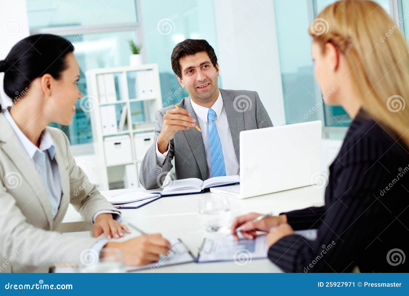 Explaining ideas stock image. Image of brainstorming - 25927971