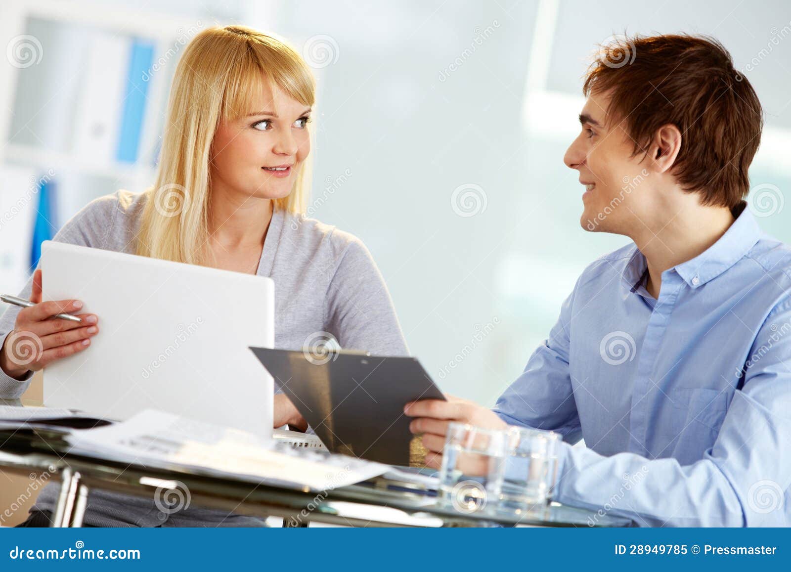 Explaining ideas stock image. Image of interacting, contemporary - 28949785