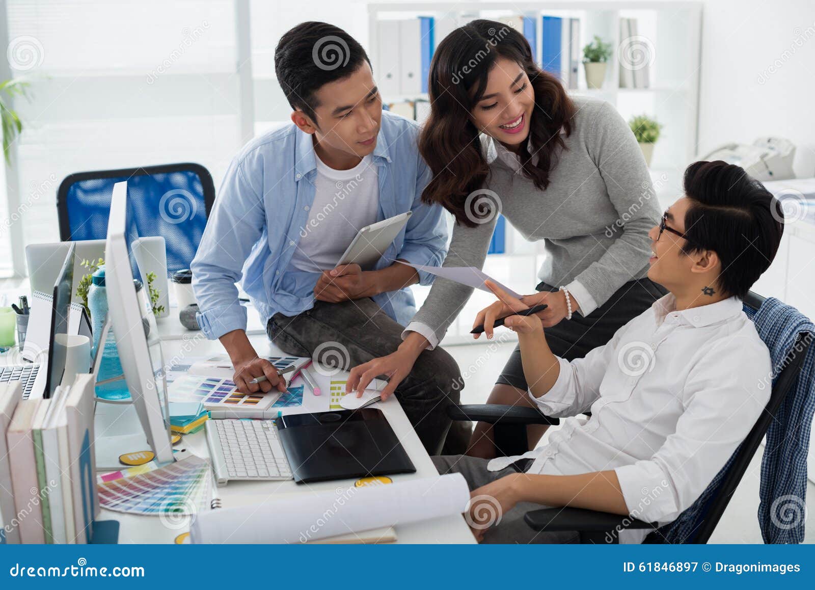 Explaining ideas stock image. Image of document, teamwork - 61846897