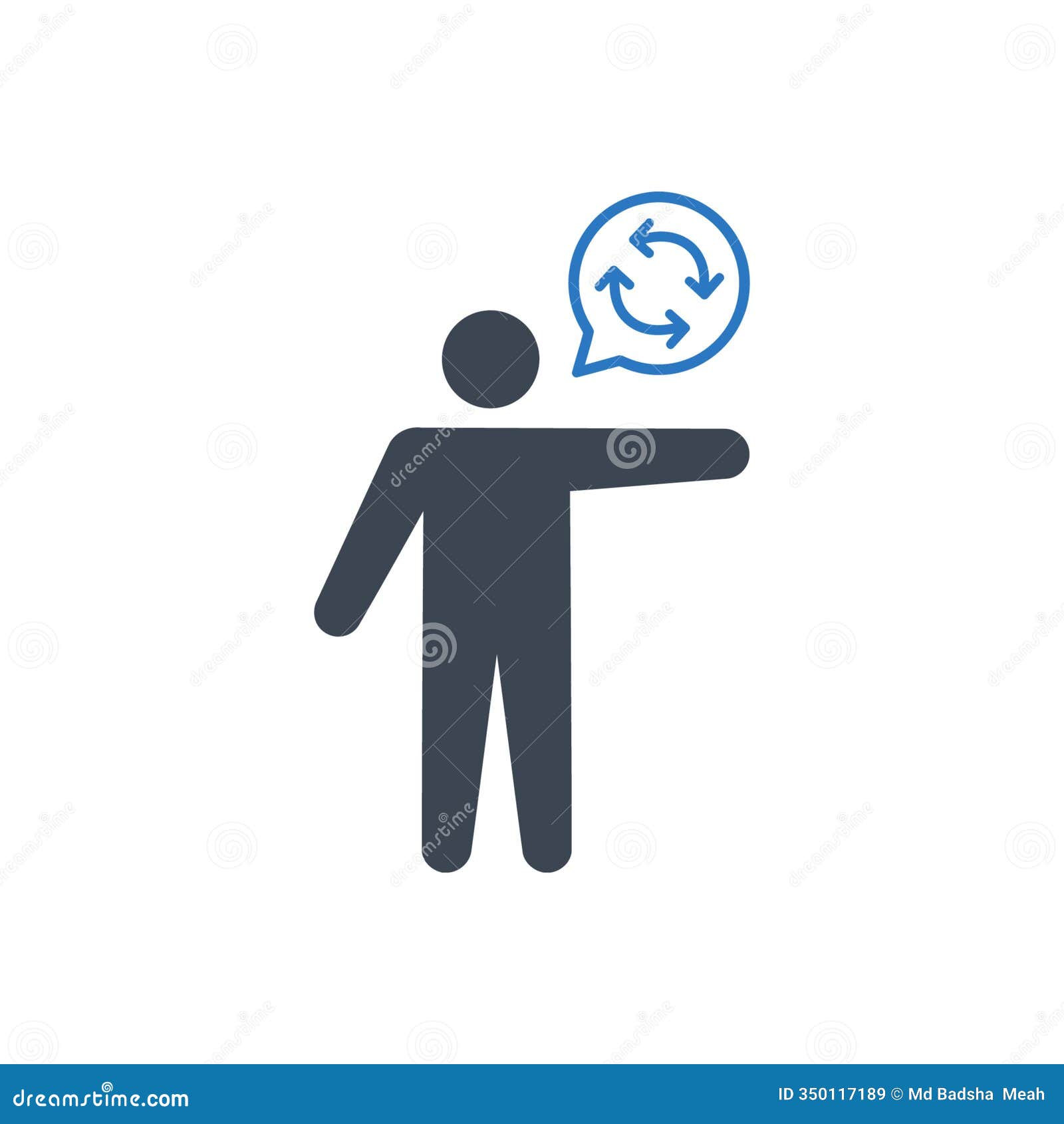 Explaining Process Icon stock illustration. Illustration of ...